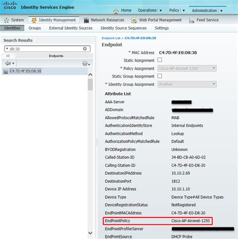 ise won t match configured profiling policy cisco community