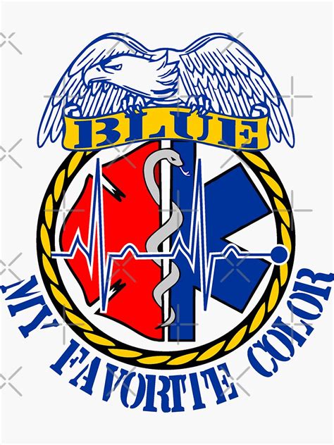 Blue My Favorite Color Sticker By Laughingprof Redbubble
