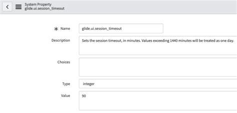 How To Manage Session Timeout System Properties In Servicenow The