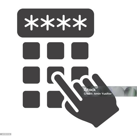 手手指輸入引腳代碼固體圖示解鎖和密碼向量圖形在白色的背景下eps 10 標誌符號模式向量圖形及更多人體部分圖片 人體部分 保安 入口