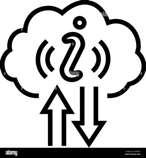 Information Cloud Storage Line Icon Vector Illustration Stock Vector Image And Art Alamy