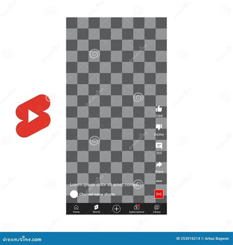 Youtube短裤模拟手机ui屏幕显示背景 编辑类库存图片 插画 包括有 互联网 要素 嘲笑 平面 253016214