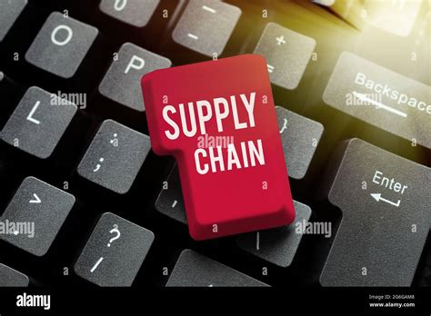 Conceptual Caption Supply Chain Business Approach System Of Organization And Processes From