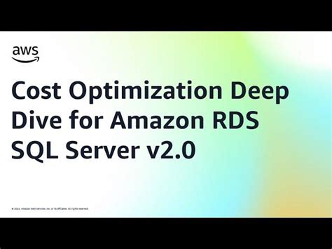 Camilo Leon On Linkedin Cost Optimization Deep Dive For Amazon Rds Sql Server V20 Aws Events