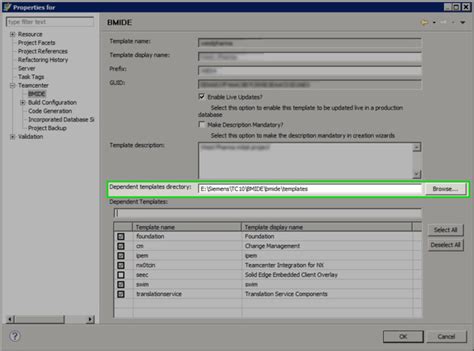 error upgrade bmide project template from 8 3 to 10 1