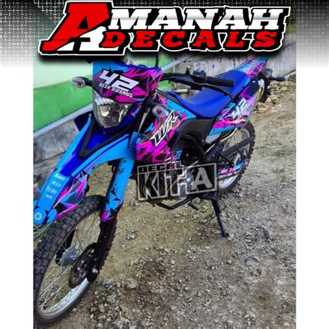 Jual Decal Sticker Yamaha Wr 155 Dekal Striping Yamaha Wr155 Biru Pink