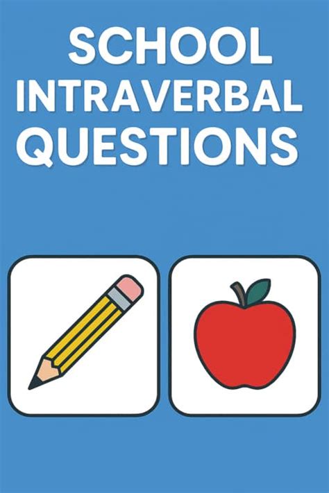 School Intraverbal Questions By Behavioral Brilliance Tpt