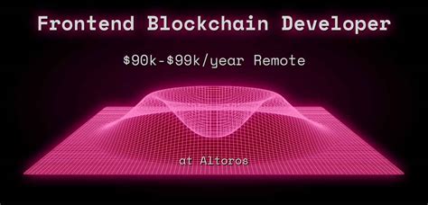 Web3 Frontend Blockchain Developer 90k 99k Remote At Altoros