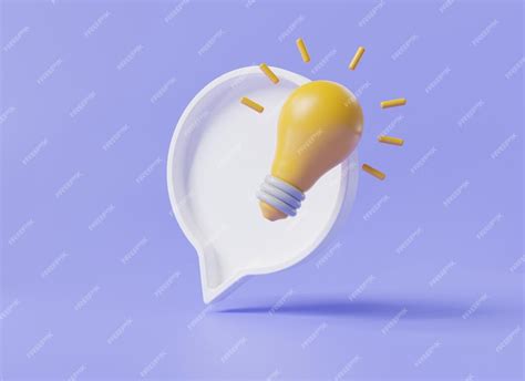 premium photo chat icon with light bulb social media messages quick