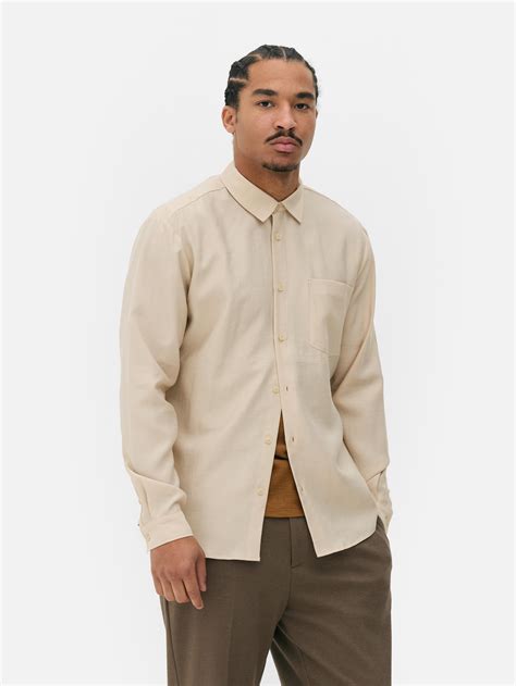Mens Ecru Smart Long Sleeve Shirt Penneys