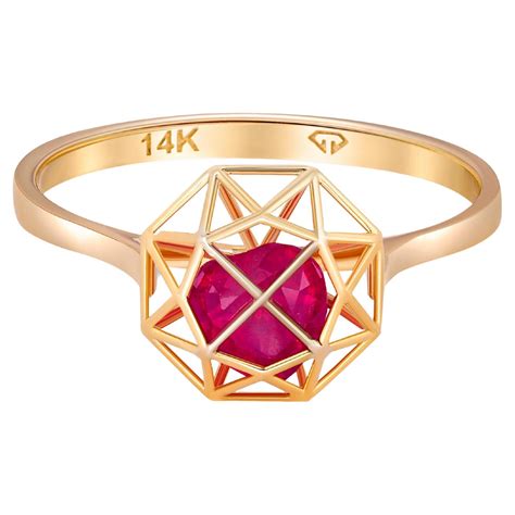 Heart Ruby 14k Gold Ring For Sale At 1stdibs