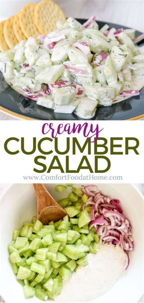 Creamy Cucumber Salad Recipe Comfort Food At Home