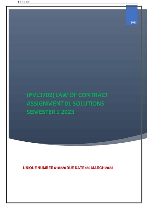 pvl3702 assignment 1 memo first semester 2023 pass guaranteed to be used as a guideline