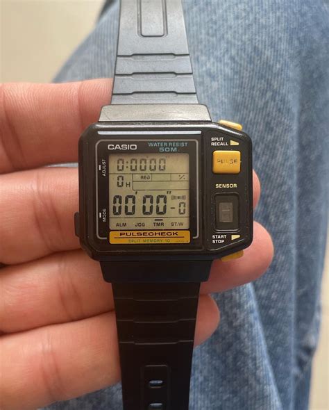 Casio Jp 100 Pulse Check Vintage Digital Watch Birthday Etsy