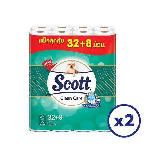 [ทั้งหมด 2 ชิ้น] Scott สก๊อตต์ คลีนแคร์ กระดาษชำระ หนา 3 ชั้น แพ็ค 32 8 ม้วน Shopee Thailand