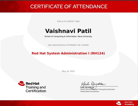 Vaishnavi Patil On Linkedin Administration Linux Redhat
