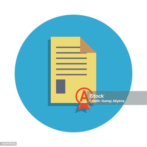 文憑與標記在藍色徽章圖示上色移動概念和 Web 應用程式的學校圖示元素詳細文憑與標記圖示可以用於網路和移動向量圖形及更多保險圖片 Istock