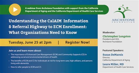 The Calaim Information And Referral Highway To Ecm Enrollment What Organizations Need To Know The Calaim Information And Referral Highway To Ecm Enrollment What Organizations Need To Know
