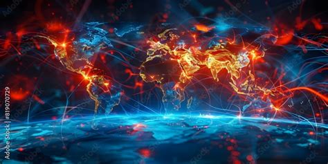 Global Map Of Transportation Routes Connecting International Logistics Networks Concept