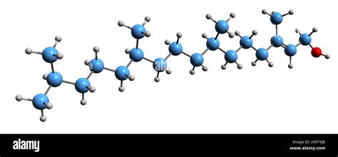 3d Image Of Phytol Skeletal Formula Molecular Chemical Structure Of