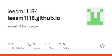 Github Leesm1118 Leesm1118 Home Page