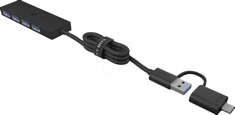 Icy Ib Hub1424c3 Usb 30 4 Port Hub 4x A Usb A C Anschlusskabel At