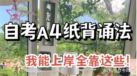 自考A4纸背书法我能上岸全靠它 知乎
