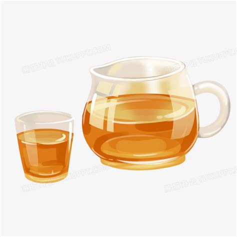 手绘免抠玻璃杯茶水元素PNG图片素材下载 元素PNG 熊猫办公