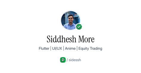 Siddhesh More Peerlist