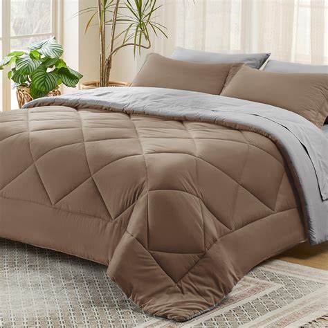 Cozy Comfort Brown King Size Comforter Set 7 Pieces Reversible King