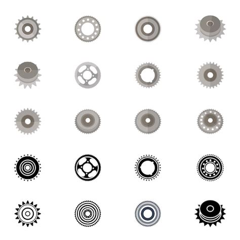 Premium Vector Chain Gears Illustrations Vector Elements Vector And