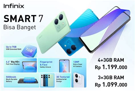 Infinix Smart 7 Hape Sejutaan Ram Hingga 7gb Lidahtekno