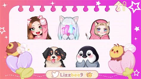 Create Cute Animated Emotes By Lizzbee Fiverr