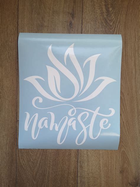 Lotus Flower Namaste Vinyl Decal Sticker Lotus Flower Wall Etsy