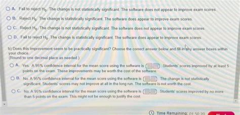 Solved A Statistics Professor Has Observed That For Several