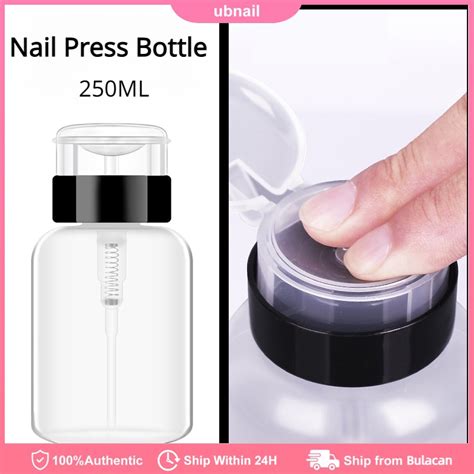 250ml Push Down Makeup Remover Clear Pp Empty Bottle Press Pump Travel Dispenser Shopee