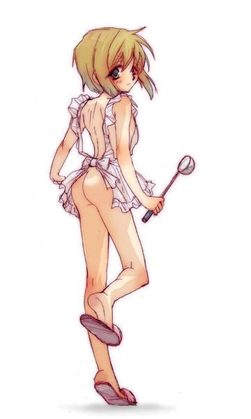 Boku No Pico Pico Apron Ass Blonde Hair Naked Apron Shota Slippers Trap Image View