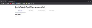 How To Create Tabs In Reactjs Codespeedy
