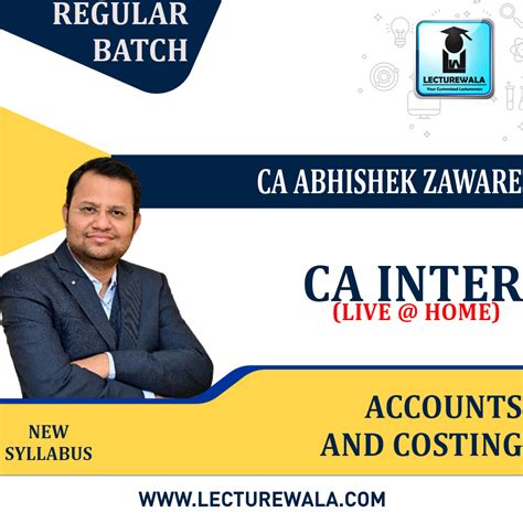 CA Inter Accounts Costing Regular Course By CA Abhishek Zaware