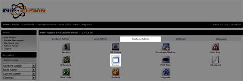 Managing Panels In Php Fusion Inmotion Hosting