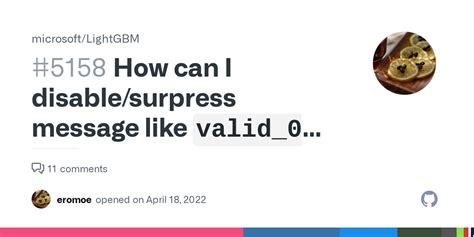 How Can I Disablesurpress Message Like `valid0 ` · Issue 5158
