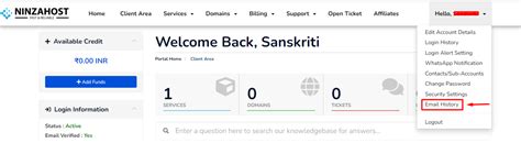 How To Check Email History From Client Area Ninzahost