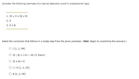 Solved Consider The Following Premises Of A Natural Chegg