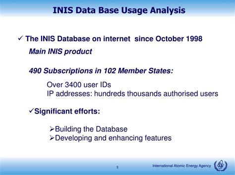 ppt inis database usage analysis preliminary results powerpoint