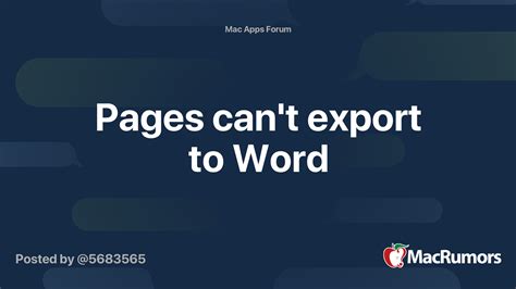pages can t export to word macrumors forums