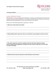 CPD Reflection Development Record