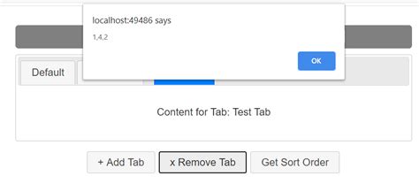 Dynamic JQuery Tabs Add Update Delete And Sorting