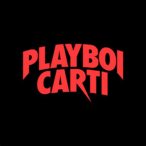 The Logo For Playboi Carti Which Features Red Letters And Black Background