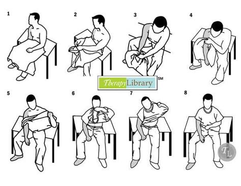 Dressing Hemi Technique Donning Shirt One Handed Dressing Techniques