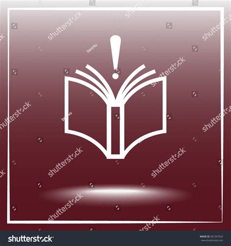 Book Exclamation Mark Sign Icon Vector Vector De Stock Libre De
